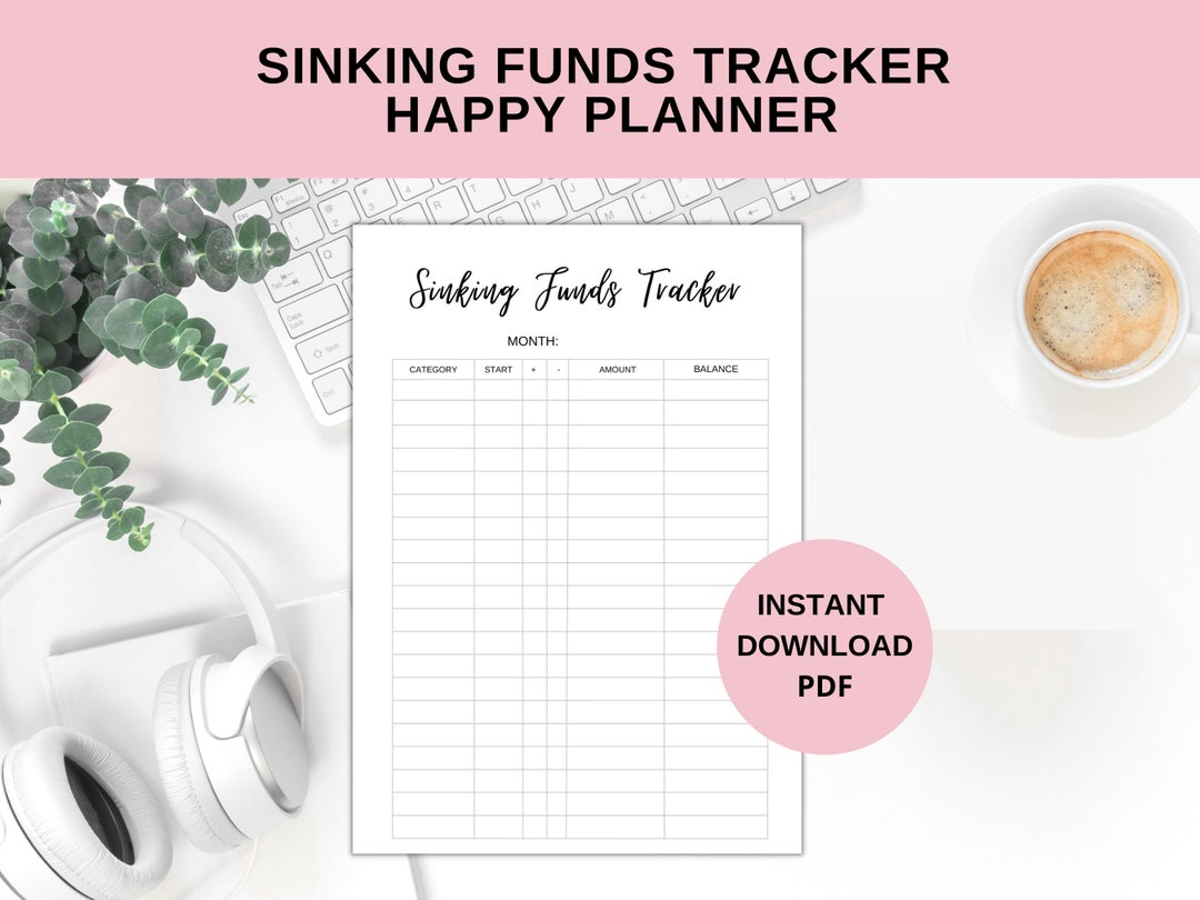 Sinking Funds Tracker Worksheet - Etsy
