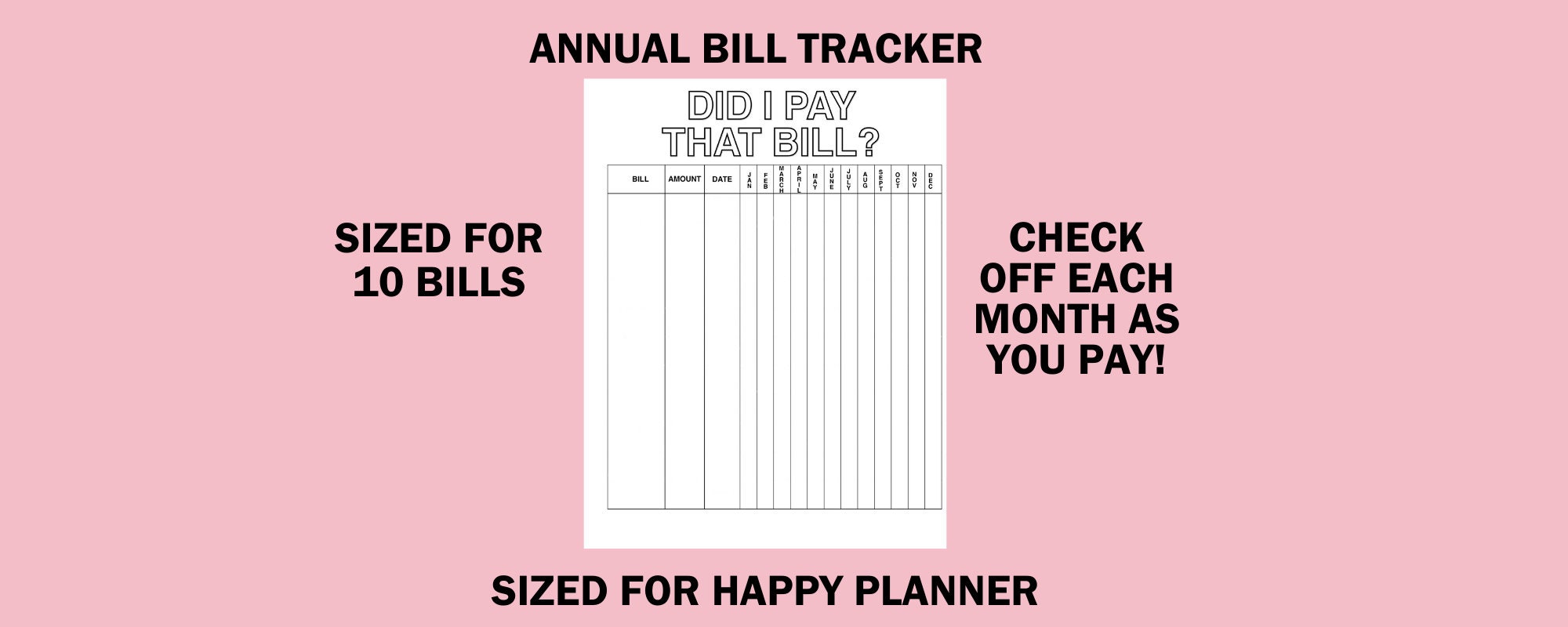 2023 BILL PAY TRACKER- 10 Bills - Etsy