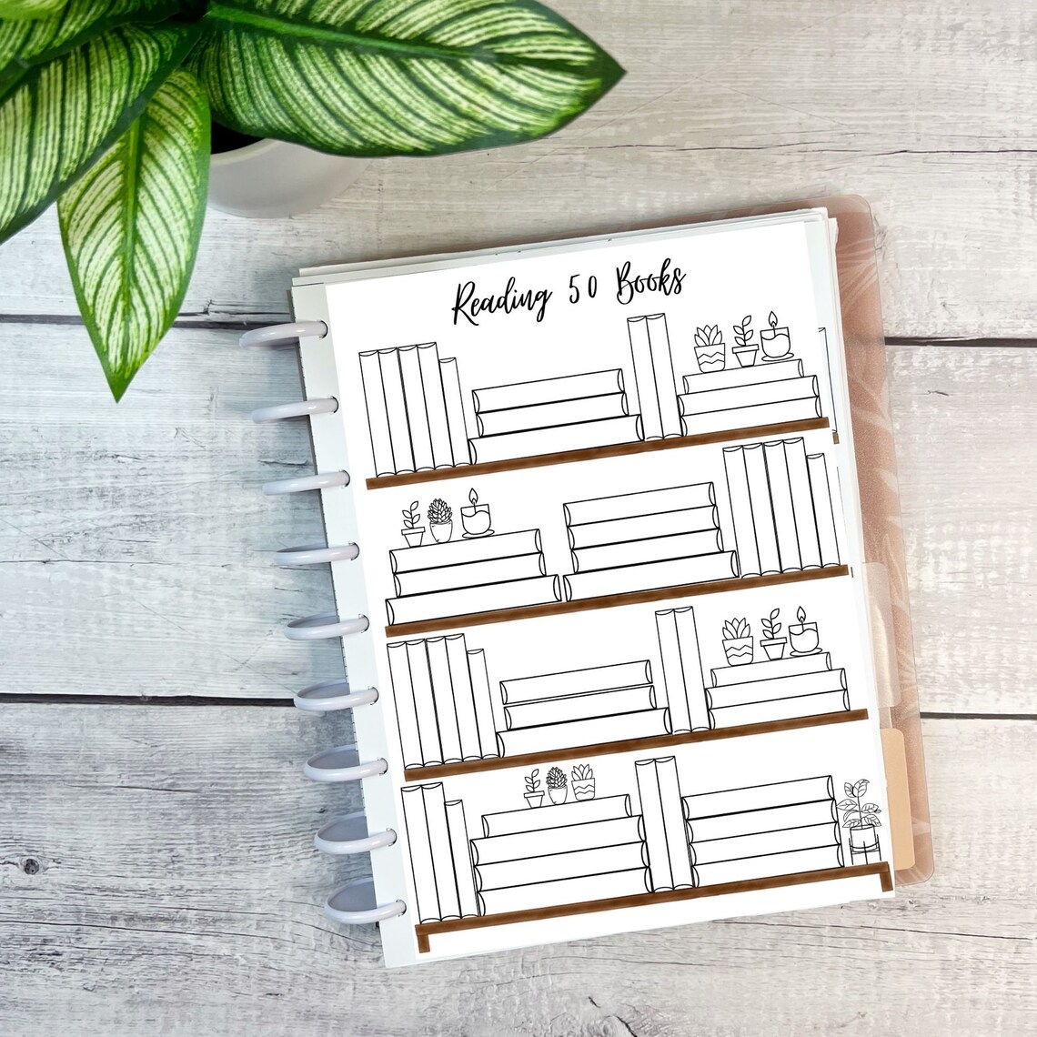 Printable Book Shelf for HP- 50 Books - Etsy