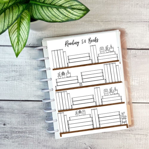 Printable Book Shelf for A5 100 Books - Etsy