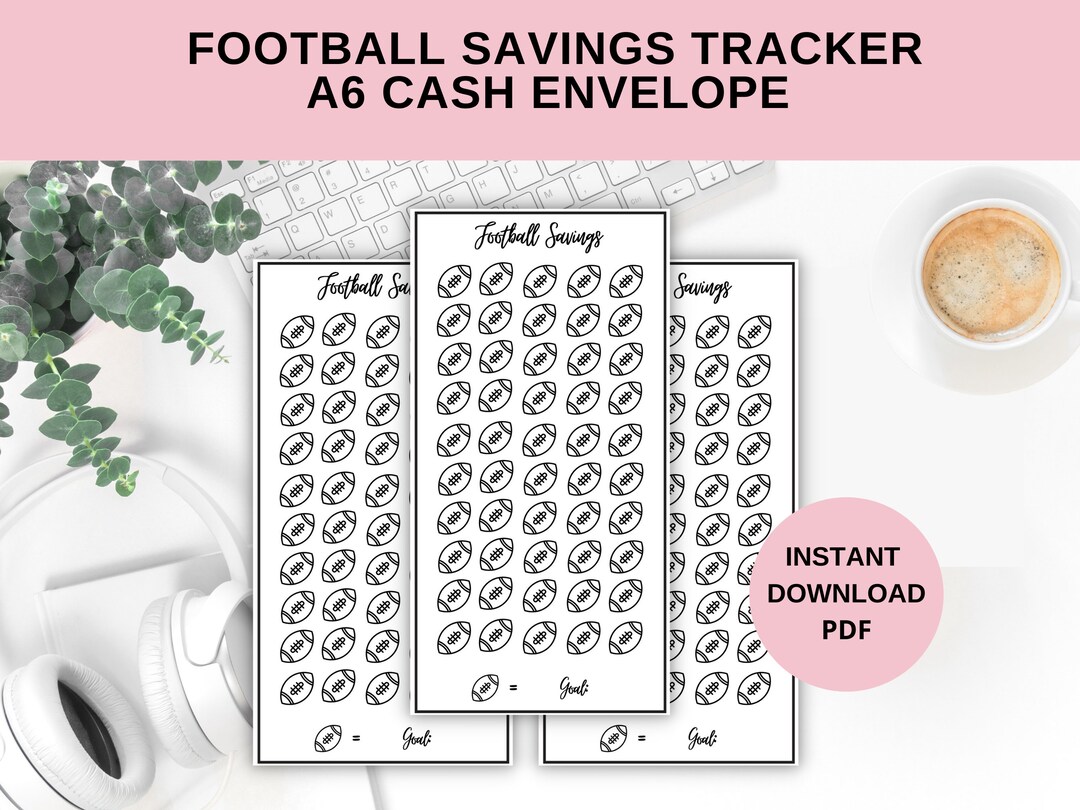 Football Savings Cash Envelope Insert - Etsy