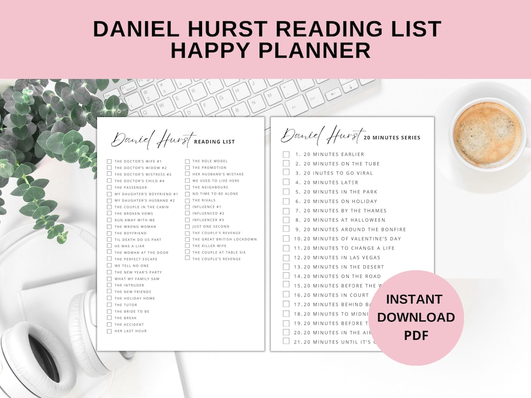 Daniel Hurst Reading List- Happy Planner - Etsy