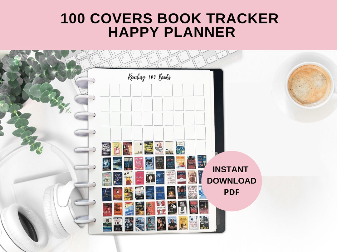 Book Cover Reading Tracker for HP Printable- 100 Books - Etsy