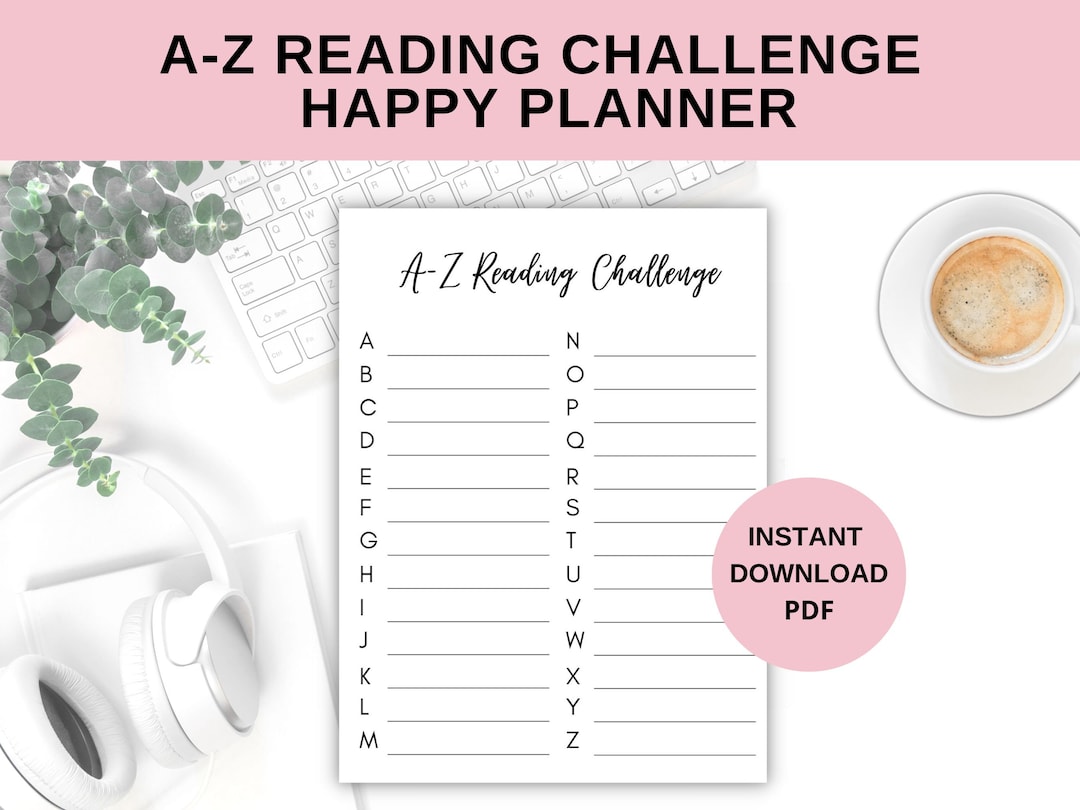 A-Z Reading Challenge HP Printable - Etsy