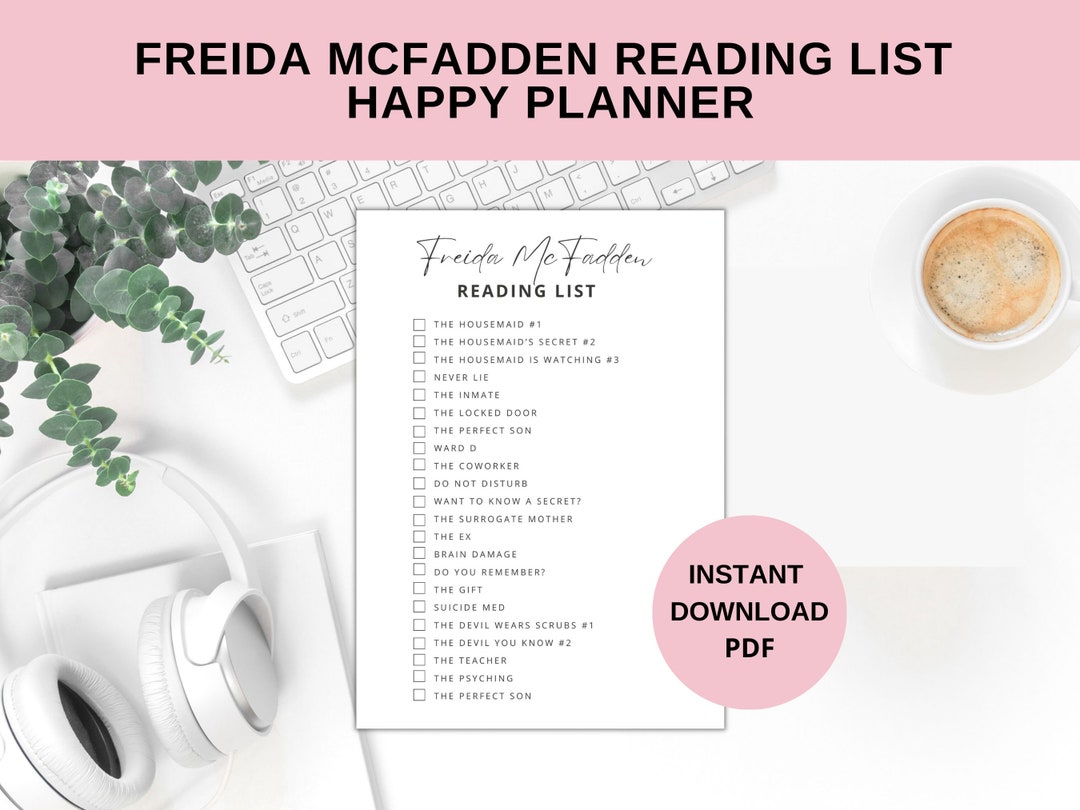 Freida Mcfadden Reading List- Happy Planner - Etsy