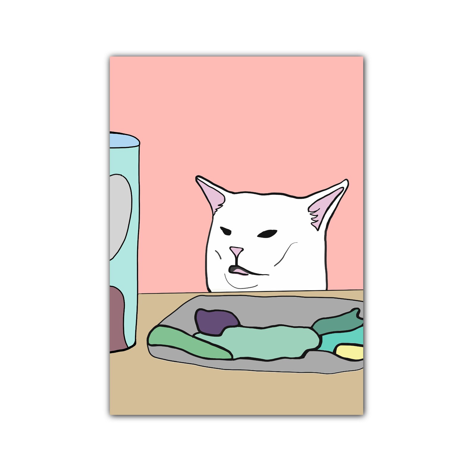 Smudge the Cat Meme Card UK Meme Birthday Card Salad Cat - Etsy UK