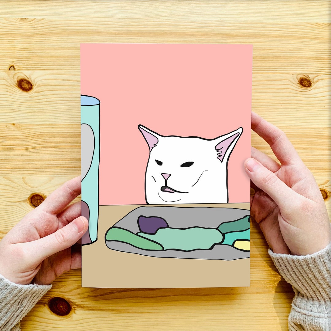 Smudge the Cat Meme Card UK Meme Birthday Card Salad Cat - Etsy UK