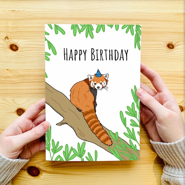 Panda Birthday Card - Etsy