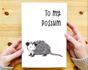 Possum Anniversary Card - Etsy
