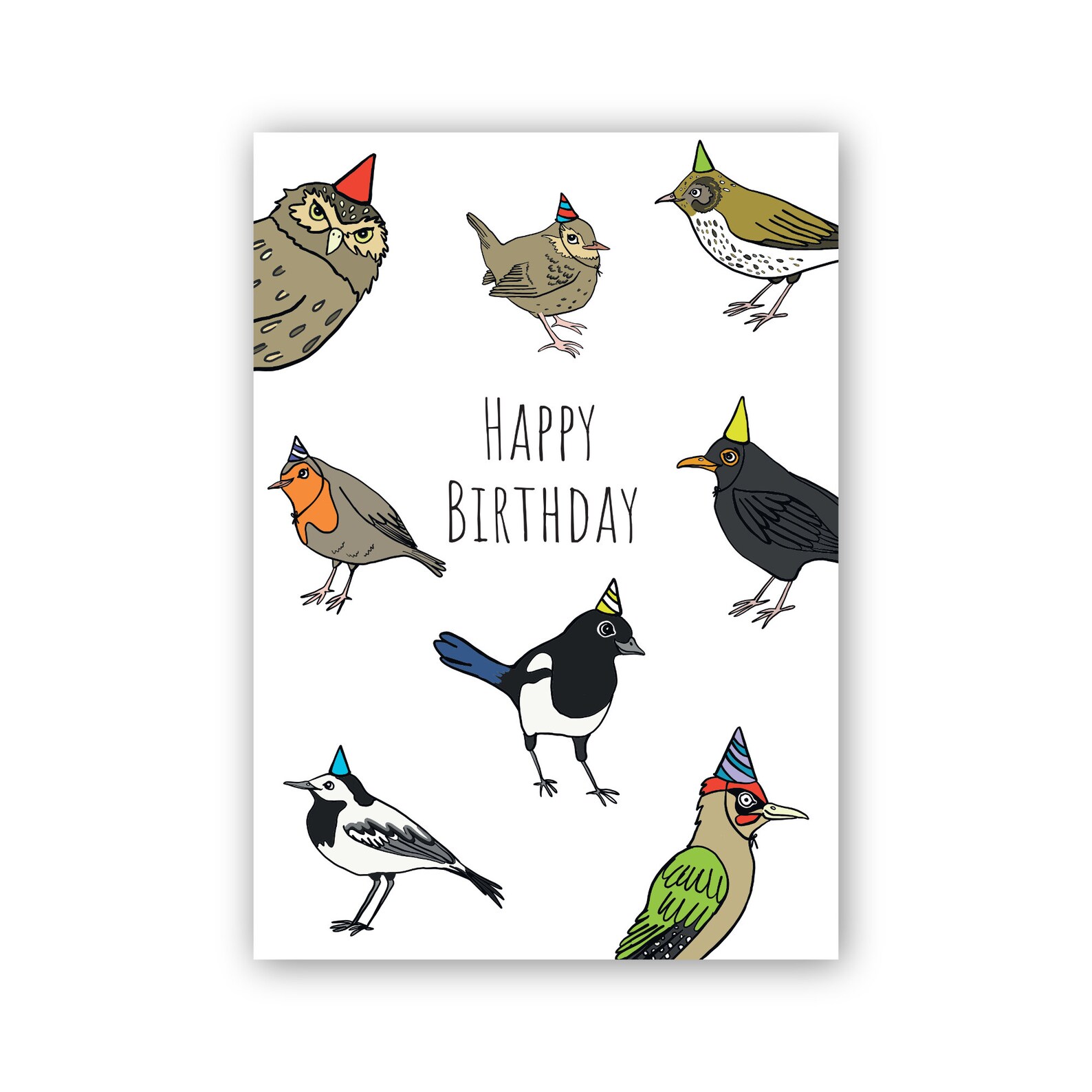 Garden Birds Birthday Card UK Happy Birthday British | Etsy UK