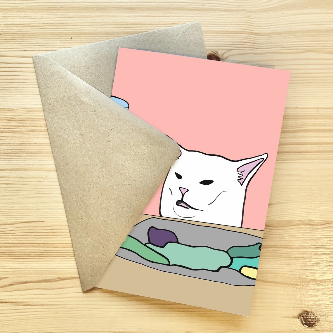 Smudge the Cat Meme Card UK Meme Birthday Card Salad Cat - Etsy UK
