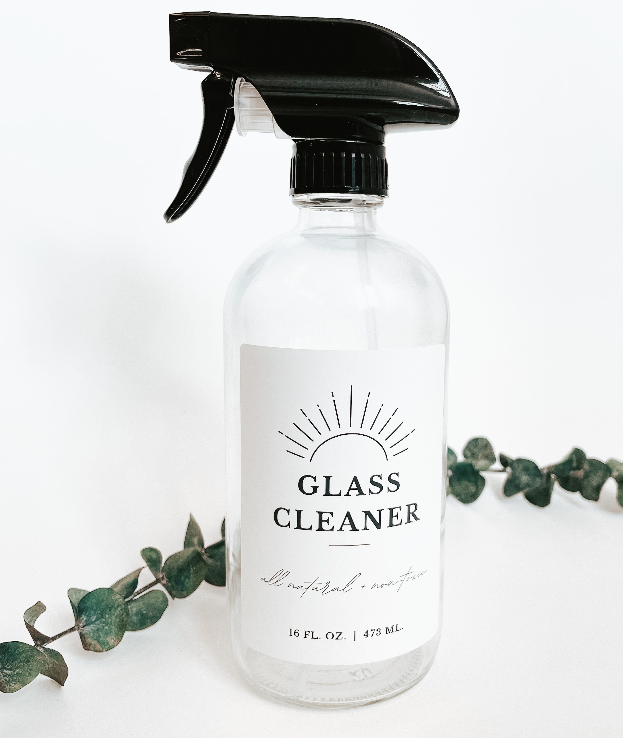 Glass Cleaner Label | PRINTED | for 16 Oz Bottle | Essential Oil Labels ...