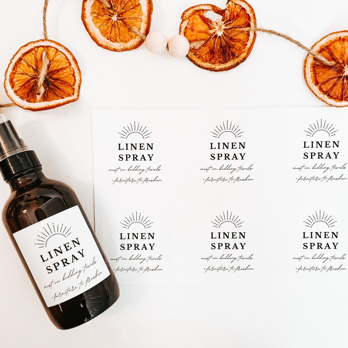 Linen Spray Label PRINTED for 2 or 4 oz bottle Essential Oil Labels ...