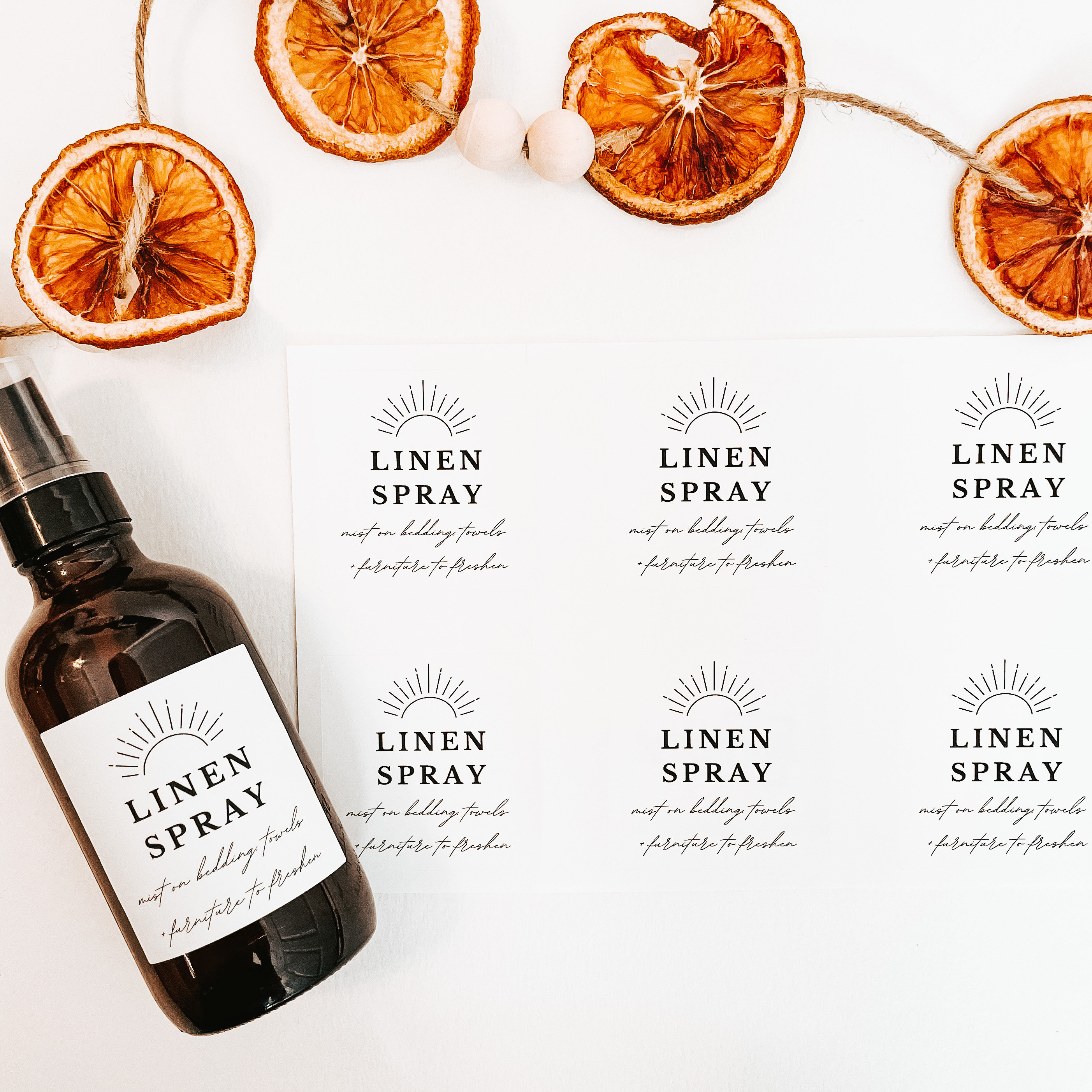 Linen Spray Label | PRINTED | for 2 or 4 Oz Bottle | Essential Oil ...