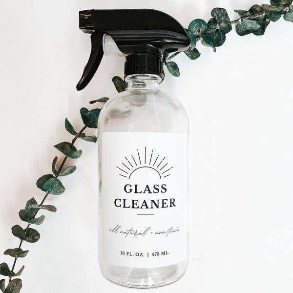 Glass Cleaner Label - Etsy