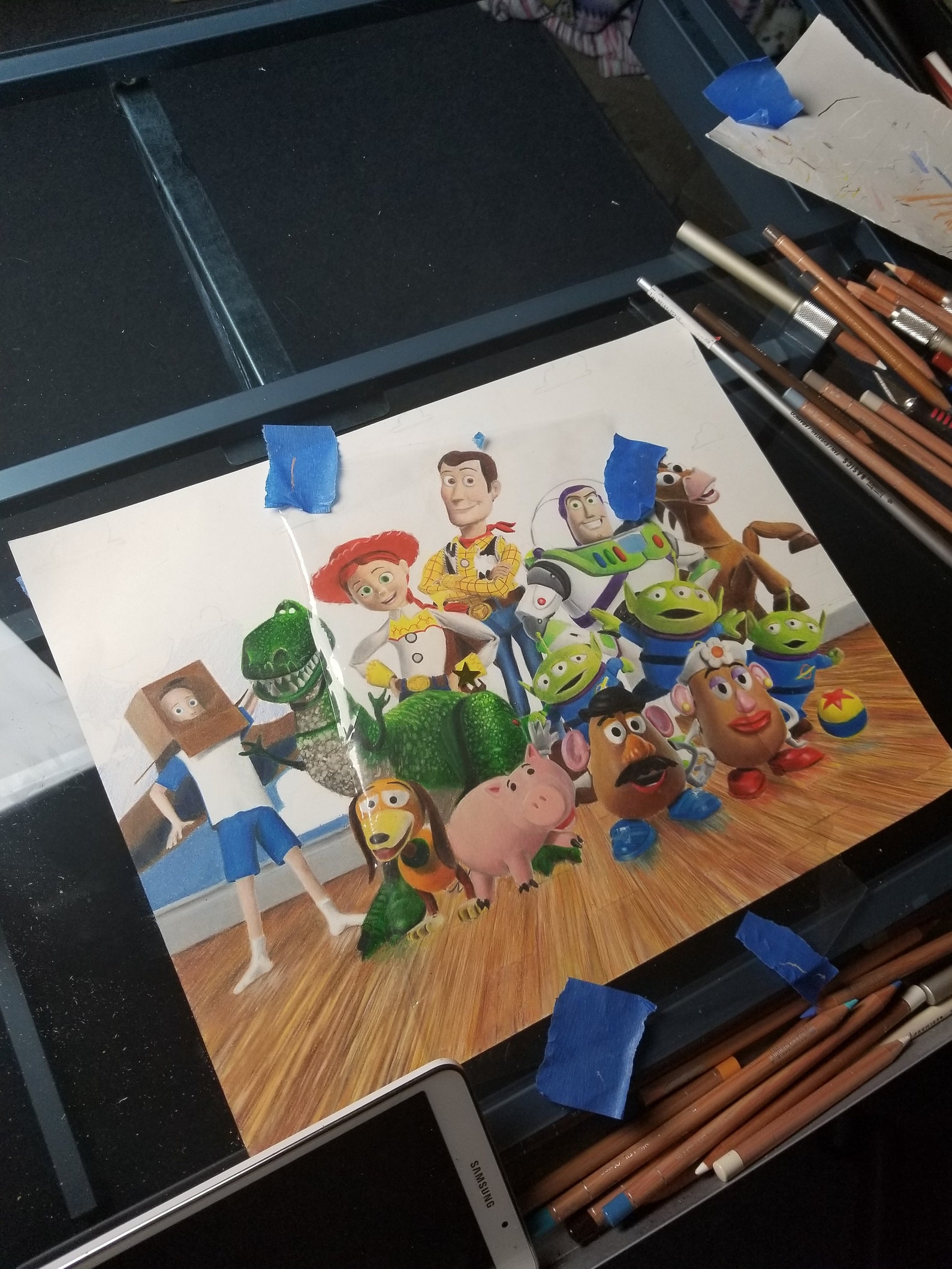 Toy Story Characters PRINT Toy Story Fan Art Colored Pencil | Etsy
