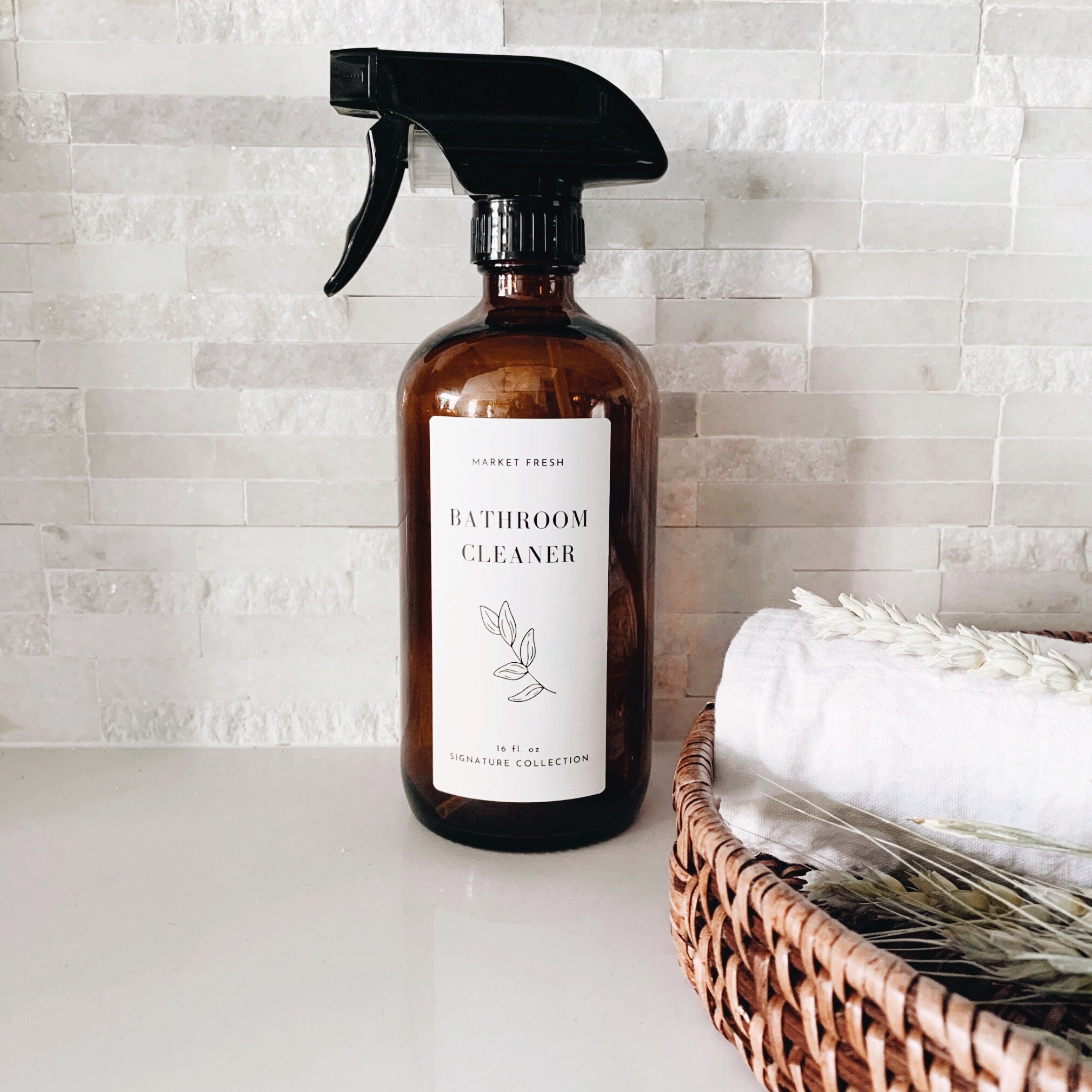 Glass Cleaning Bottles With Spray Amber 16oz Glass Bottle - Etsy Canada