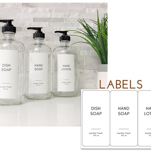 Kitchen Cleaning Labels Template Dish Soap Hand Lotion - Etsy