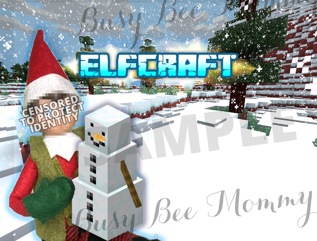 MINECRAFT Elf Printable Instant Download Elf Prop Minecraft - Etsy ...