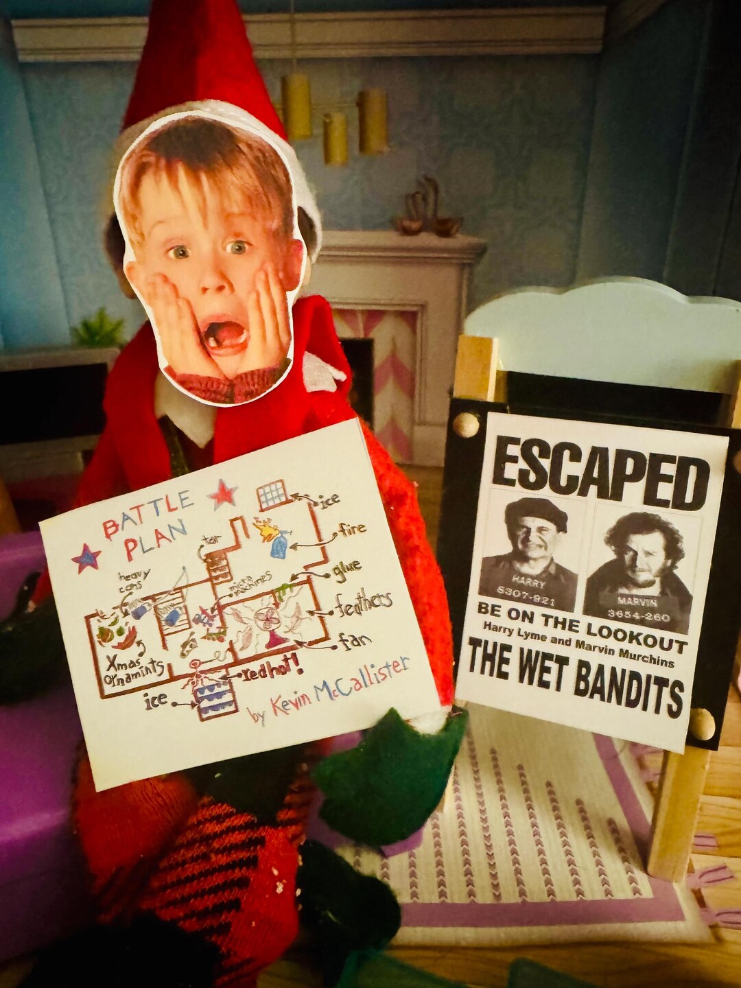 Home Alone Easy Elf Printable Instant Download Home Alone Elf Props ...