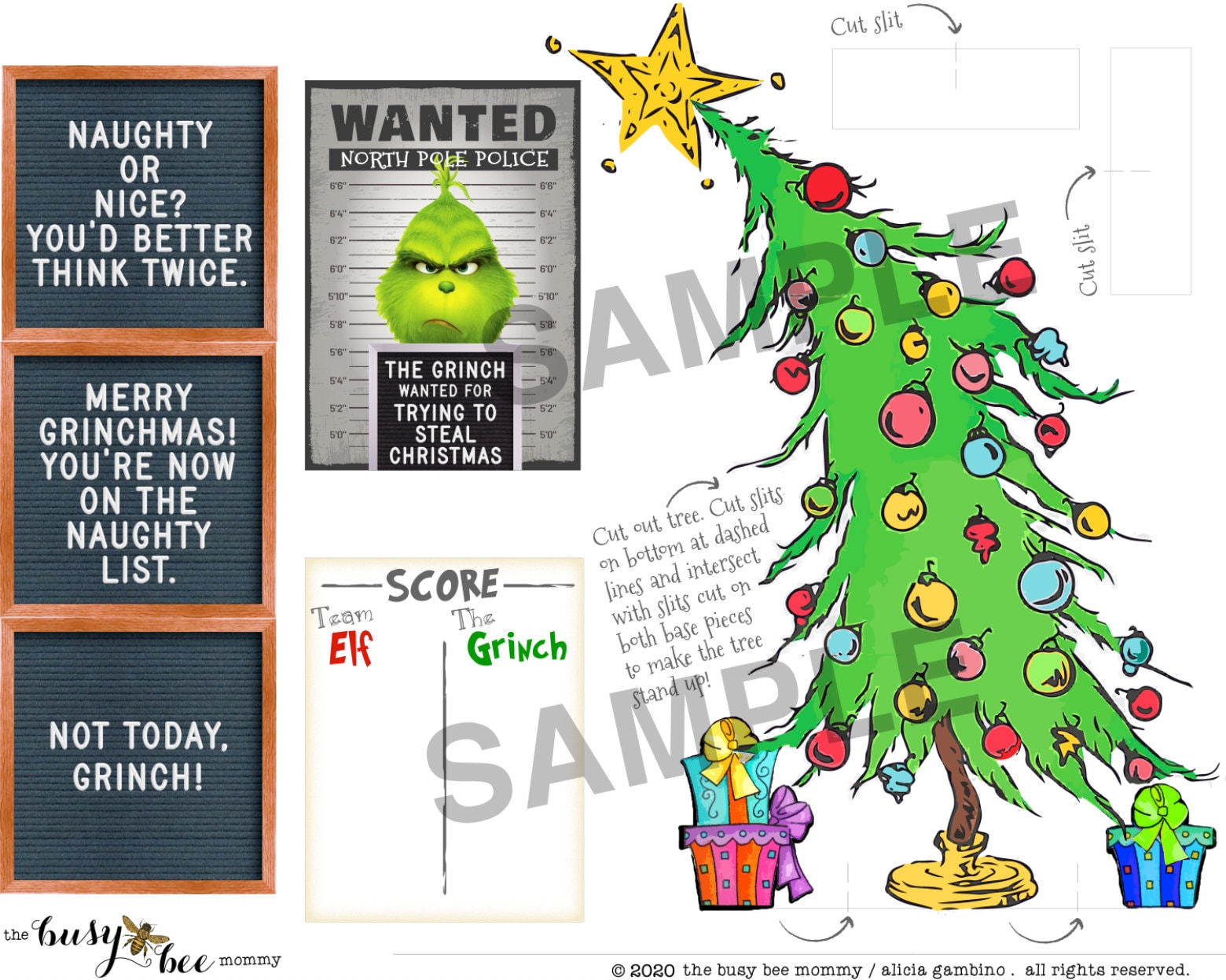 ULTIMATE GRINCH Elf Props INSTANT Download Naughty Elf-sized - Etsy ...