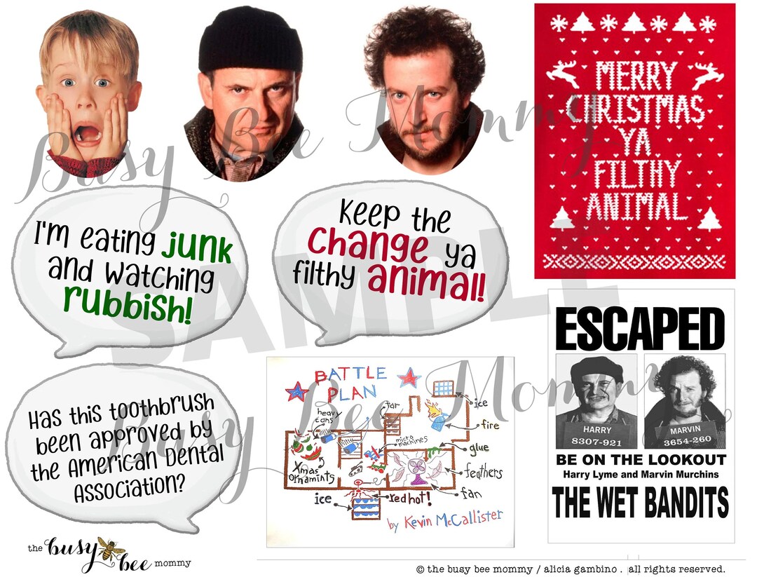 Home Alone Easy Elf Printable Instant Download Home Alone Elf Props ...