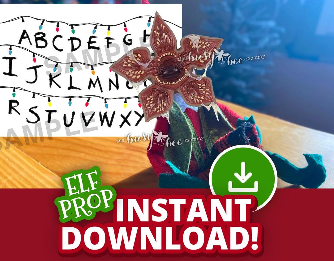Stranger Things Elf Prop – Demogorgon & Alphabet Wall (instant Download ...