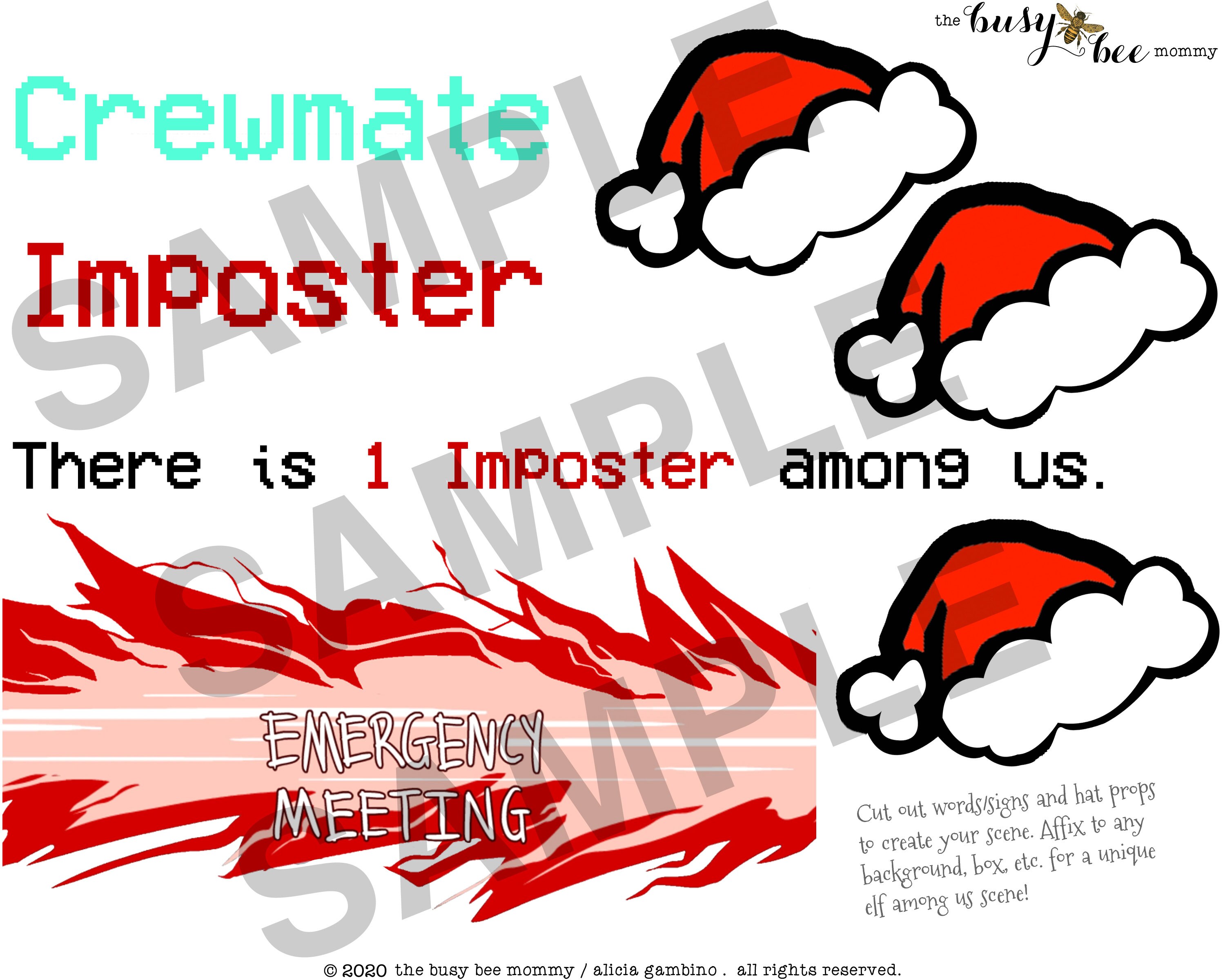 Elf Among Us Among Us Printable Elf Props - Etsy Australia