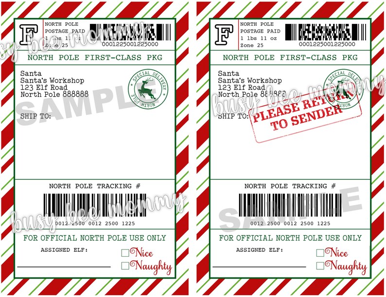 INSTANT Editable Elf Shipping Label! Easy Elf Arrival / Elf Idea ...