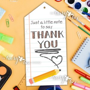 Teacher Gift Tags / Book Marks - Easy DIY Printable Teacher Gift Tags ...