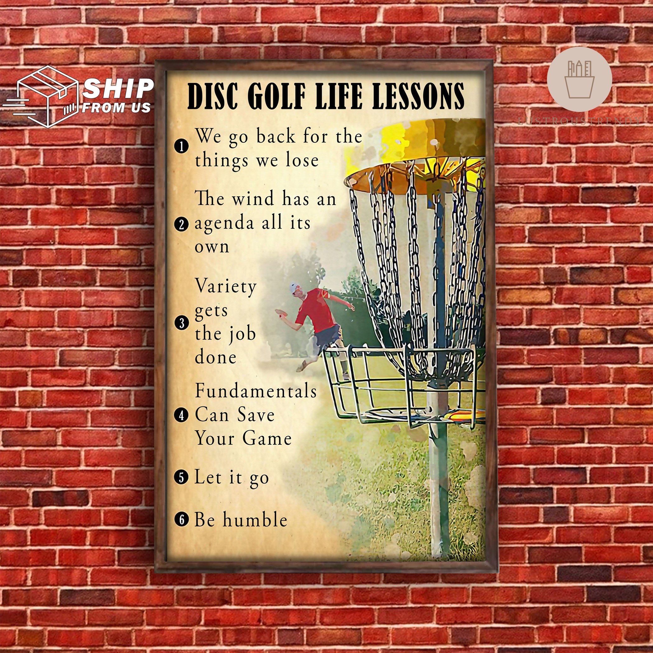Disc Golf Lovers Poster Disc Golf Life Lessons Poster Wall Art - Etsy