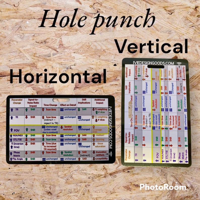 MRI Quick Reference Card / Cheat Sheet Card - Beginner, Student, Tech ...