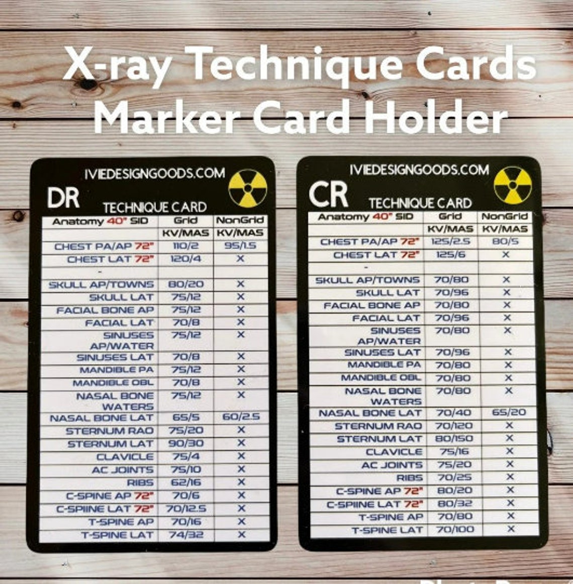 Xray Positioning Card and Fluoroscopy Exams List and Angulations ...