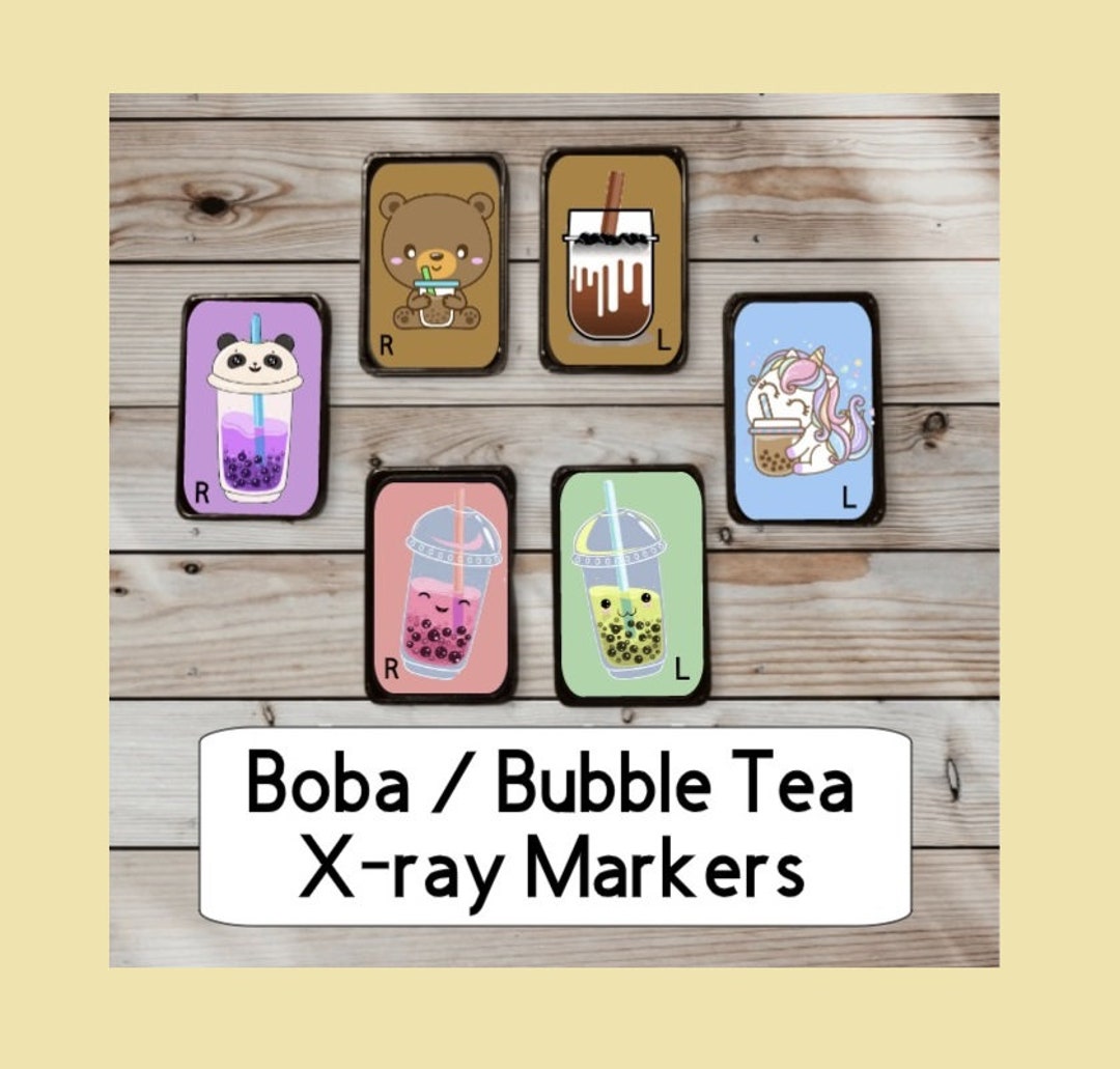 Boba Tea X-ray Marker - Cute Bubble Tea Xray Markers With Initials ...