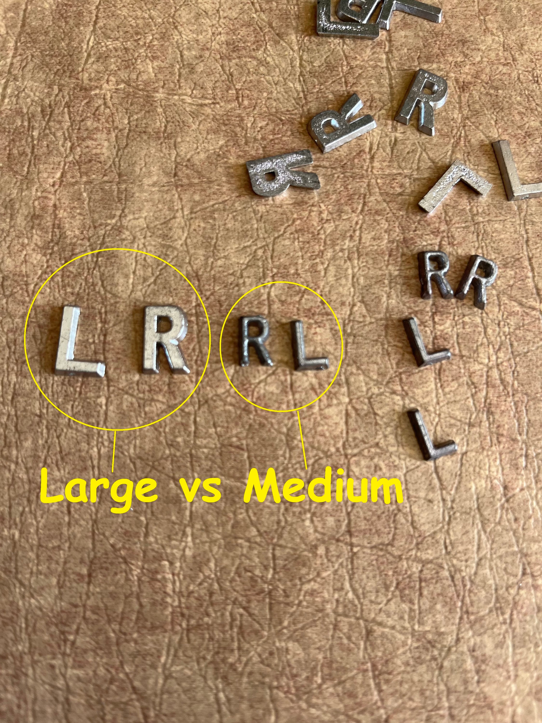 Large and Medium Letters for X-ray Markers Unmounted R & L - Etsy