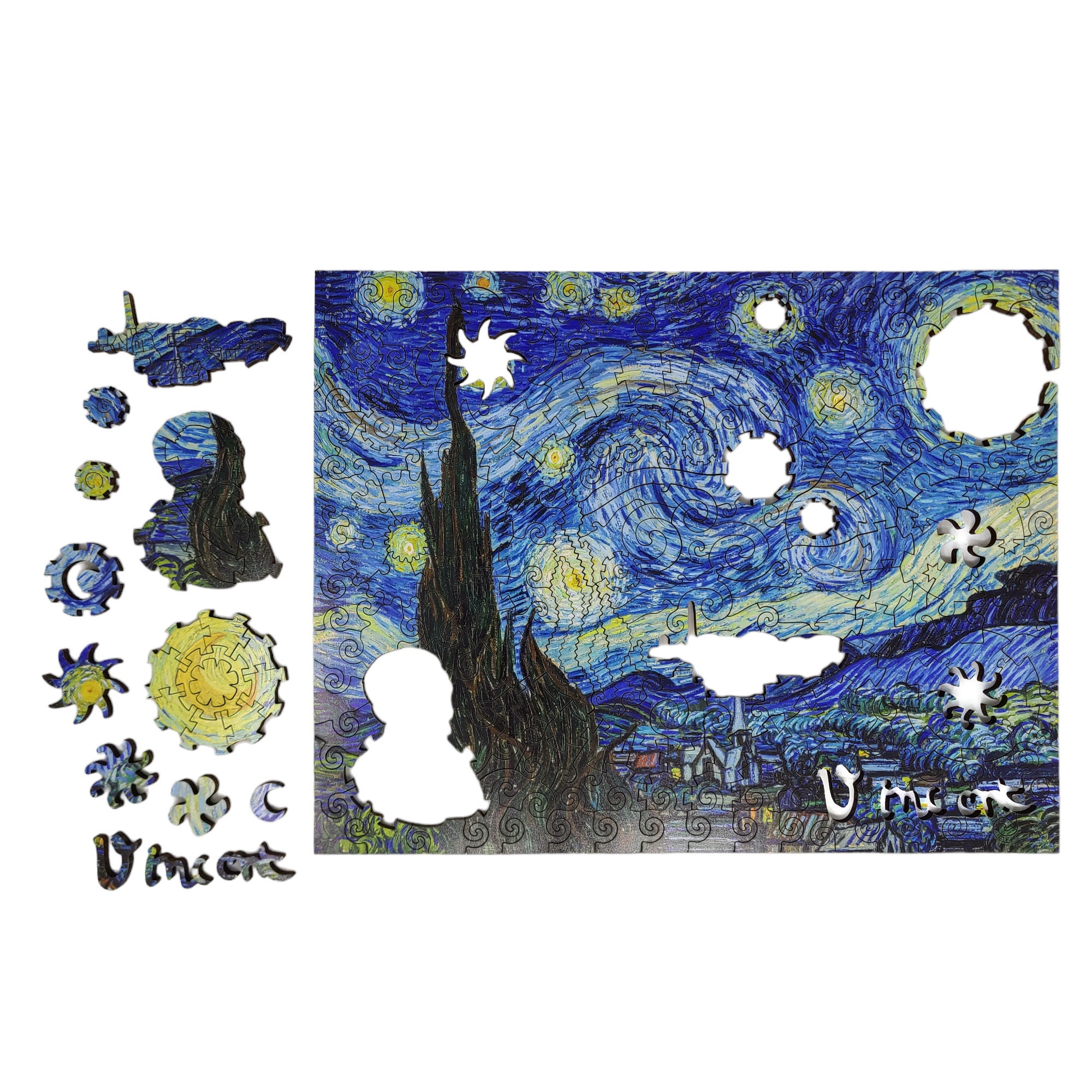 Wooden Jigsaw Puzzles for Adults - Uniquely Shaped Pieces - Made in the ...