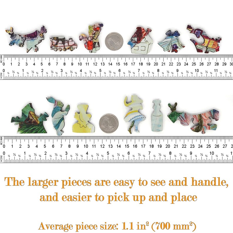 Large Format Wooden Puzzle for Seniors and Adults-unique Shaped Pieces ...