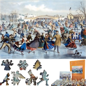 Wooden Jigsaw Puzzle for Adults - Uniquely Shaped Pieces - Made in the ...