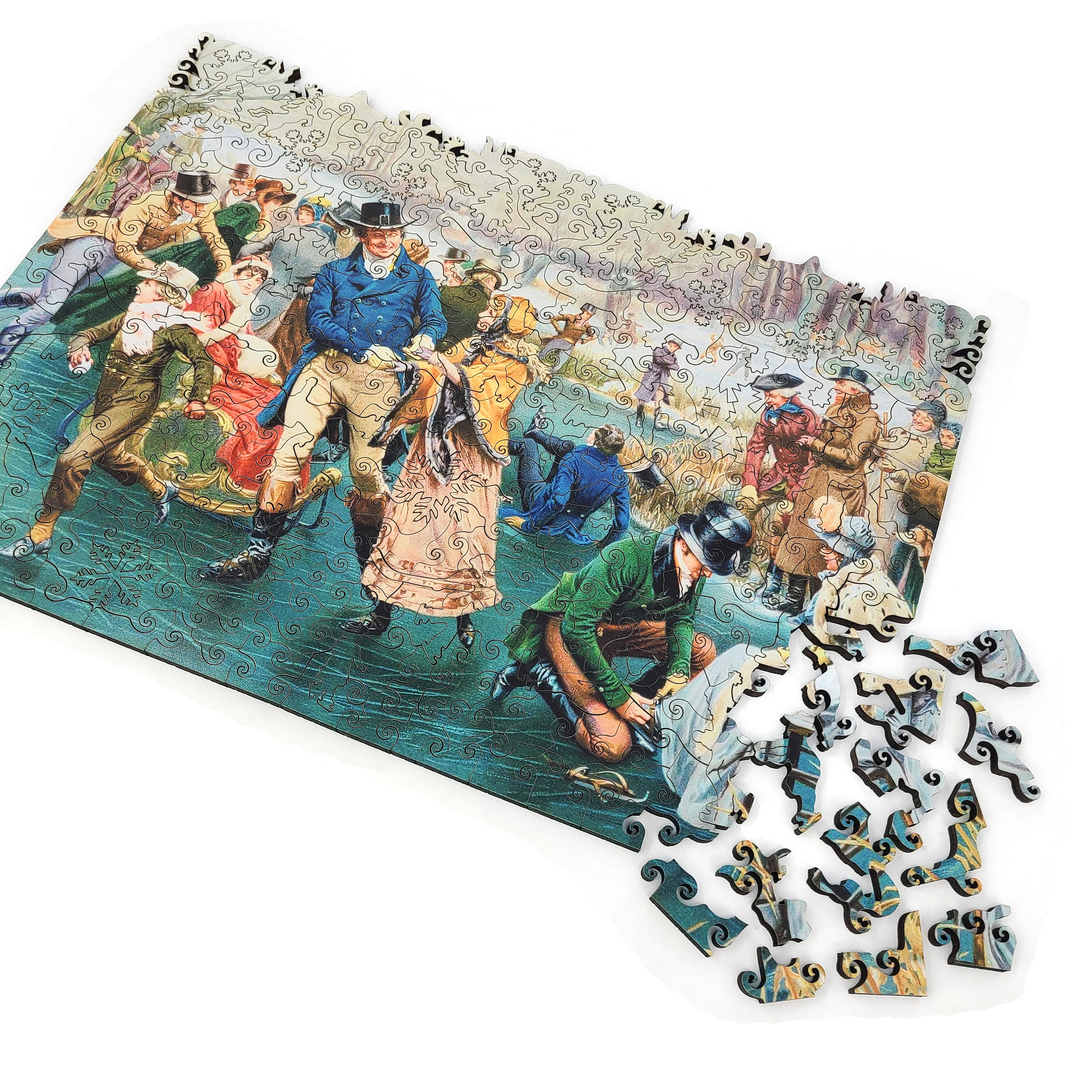 Wooden Jigsaw Puzzle for Adults - Uniquely Shaped Pieces - Made in the ...
