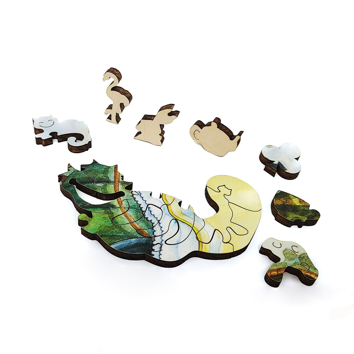 Wooden Jigsaw Puzzles for Adults With Uniquely Shaped Pieces - Etsy