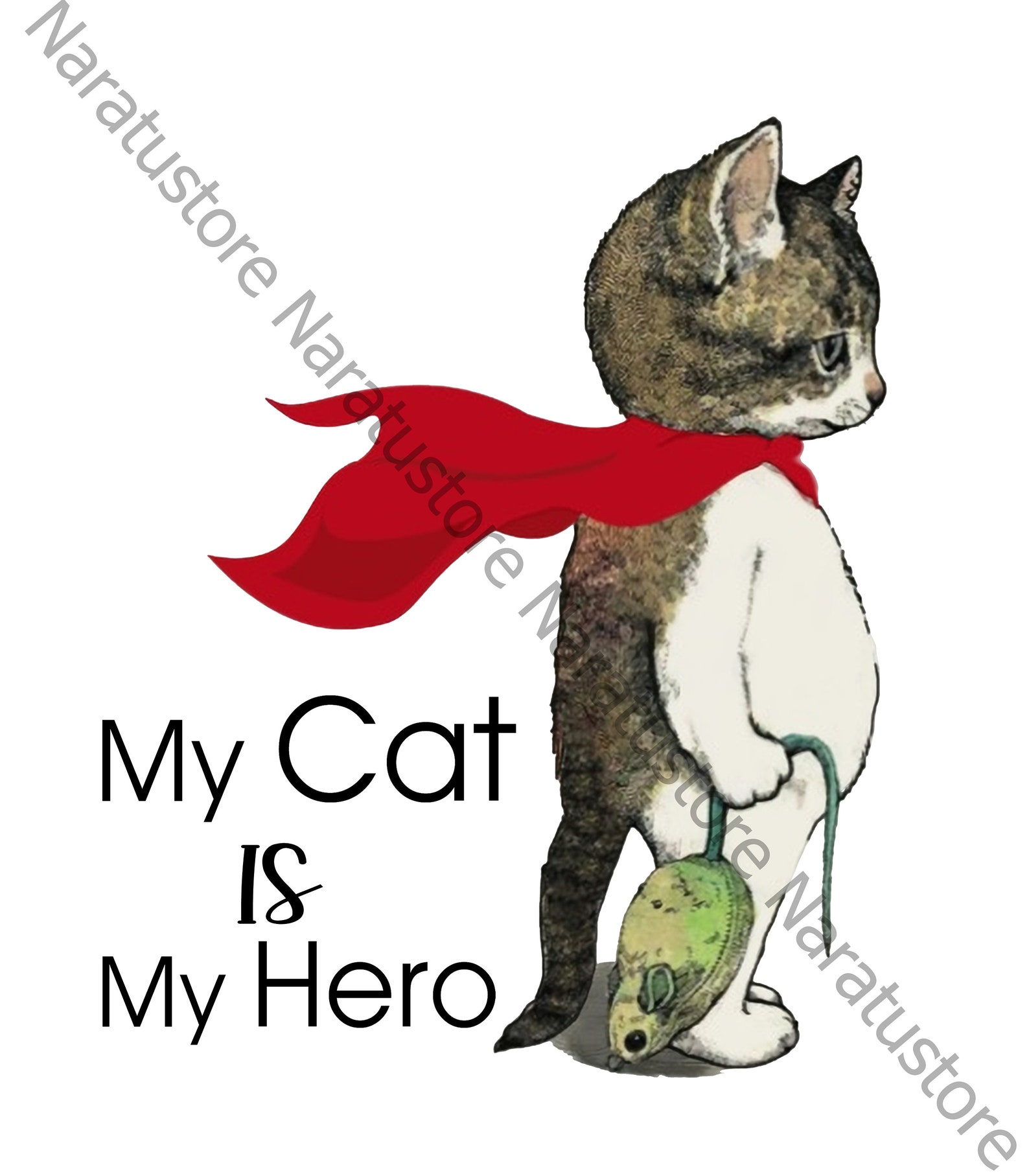 My Cat Is My Hero Digital File Super Hero PNG Cat Cute JPG | Etsy
