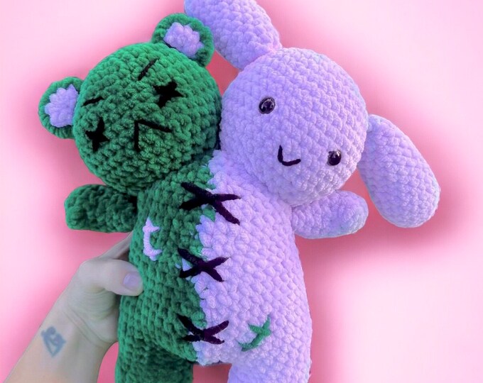 Two Headed Bear/bunny Plushie Crochet Amigurumi - Etsy