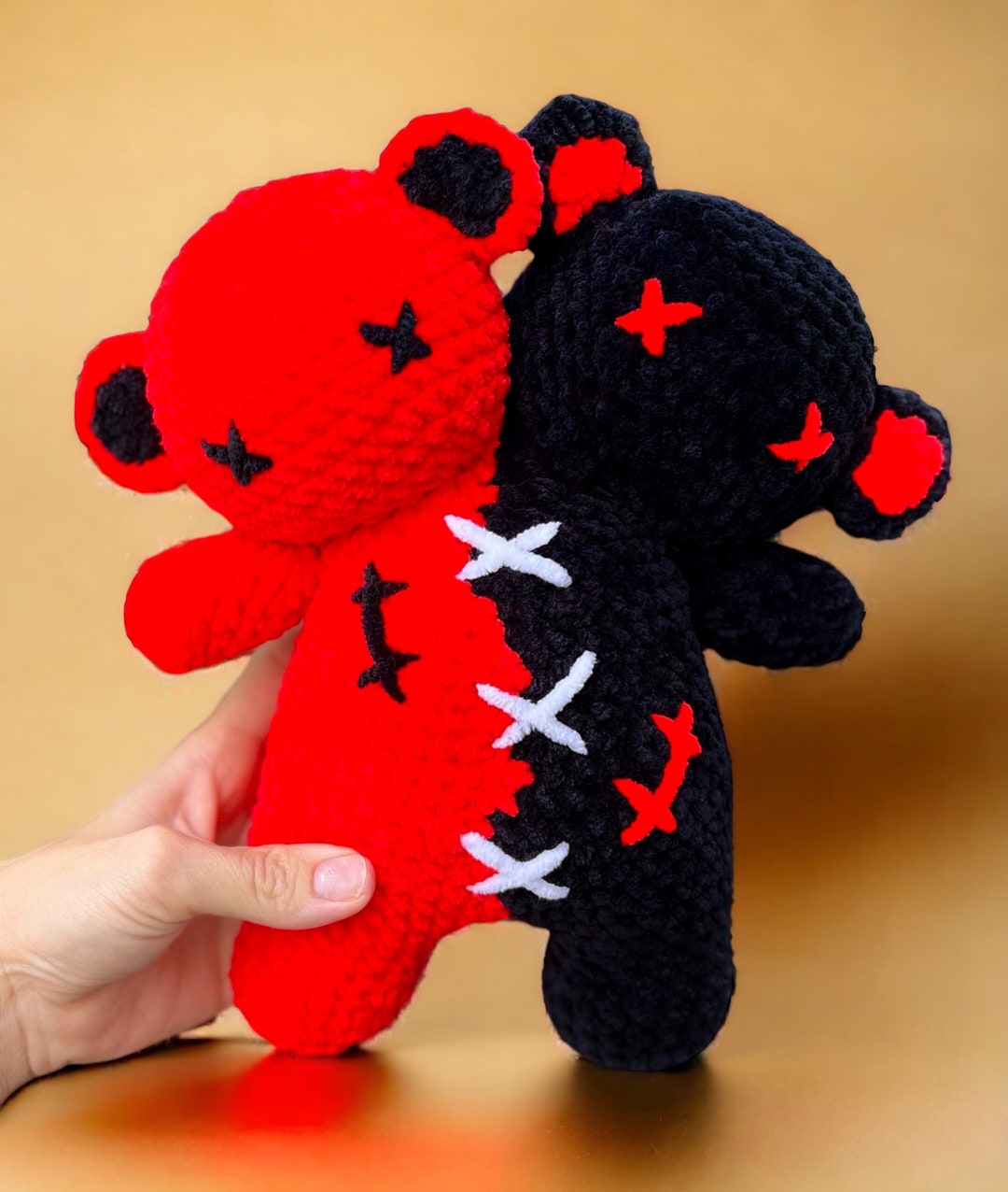 Two Headed Bear Plushie Crochet Amigurumi - Etsy