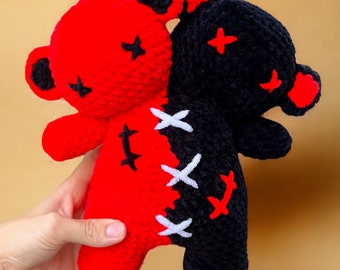 Crochet Pattern Two Headed Plushie, Bunny, Bear, Halloween, Kawaii ...