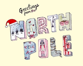 Greetings From the North Pole - Etsy