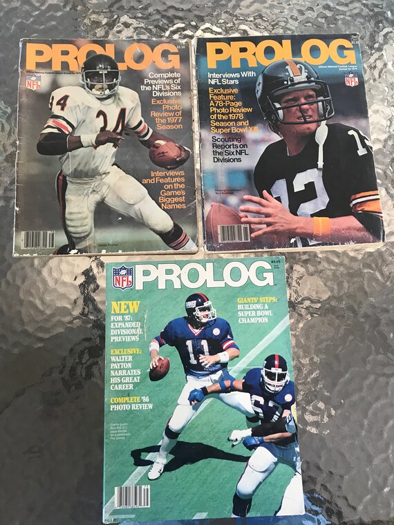 Vintage NFL Prolog Annual Magazines 1978 1979 and 1987 - Etsy