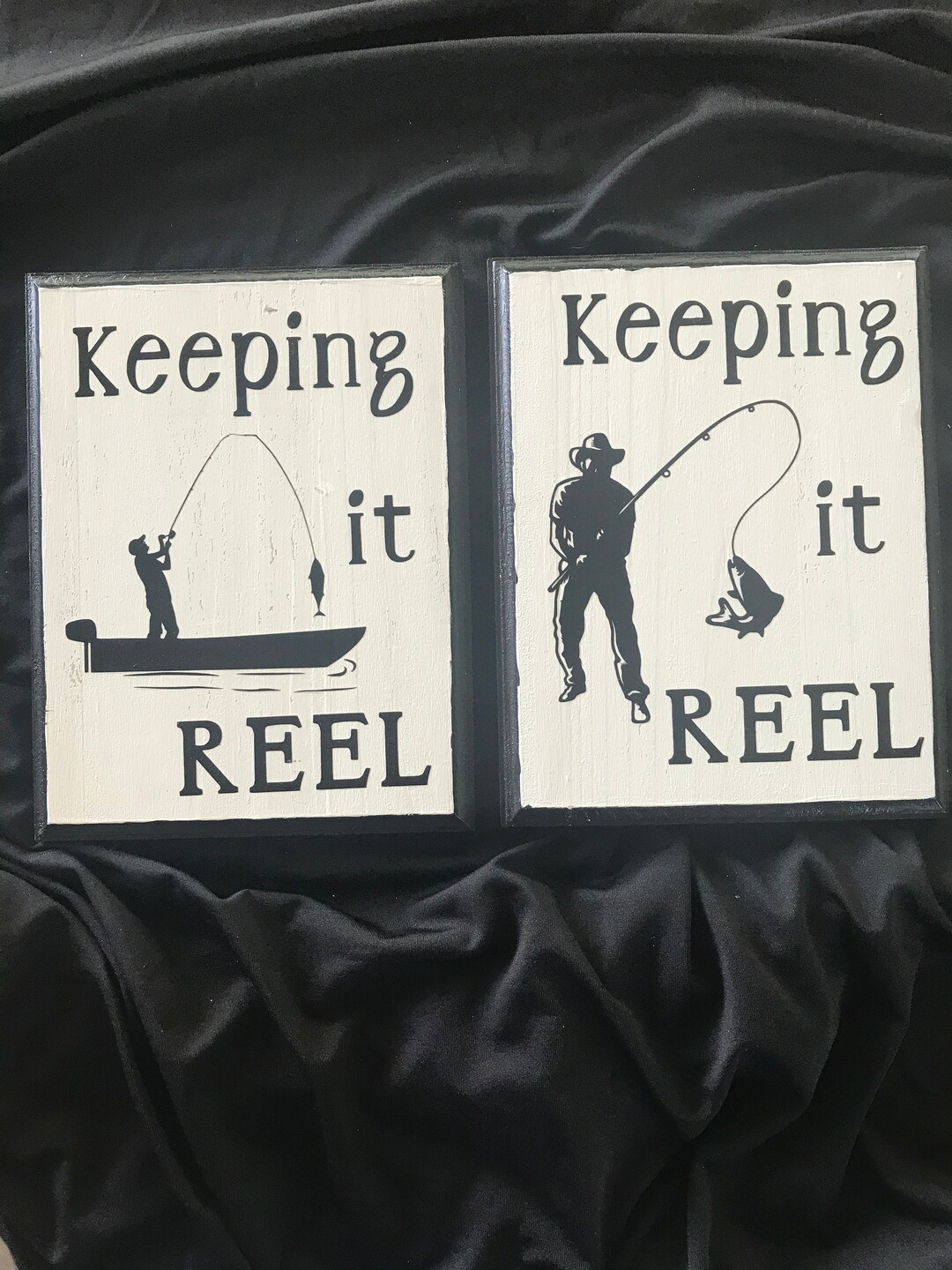 Wood Sign for Your Fishing Lover keeping It Reel - Etsy