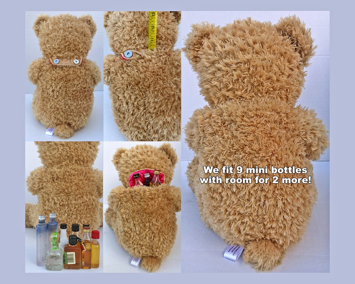 STASH BEAR, Teddy Bear With Pocket, Giant Teddy Bear With Heart, Unique ...
