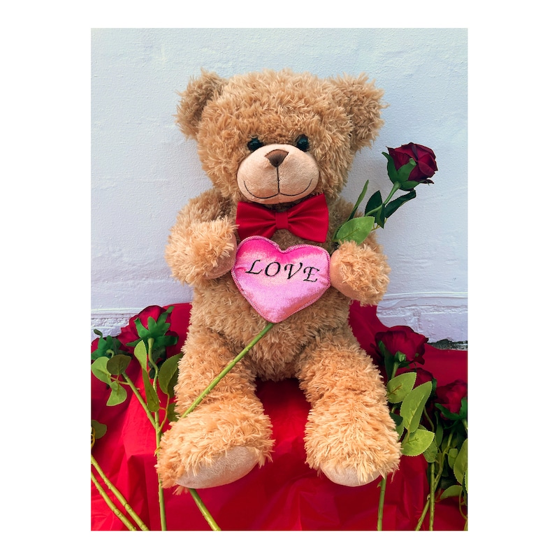 Valentine Teddy Bear - Etsy