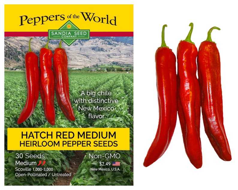 Hatch Red Medium joe E. Parker Chile Pepper Seeds - Etsy